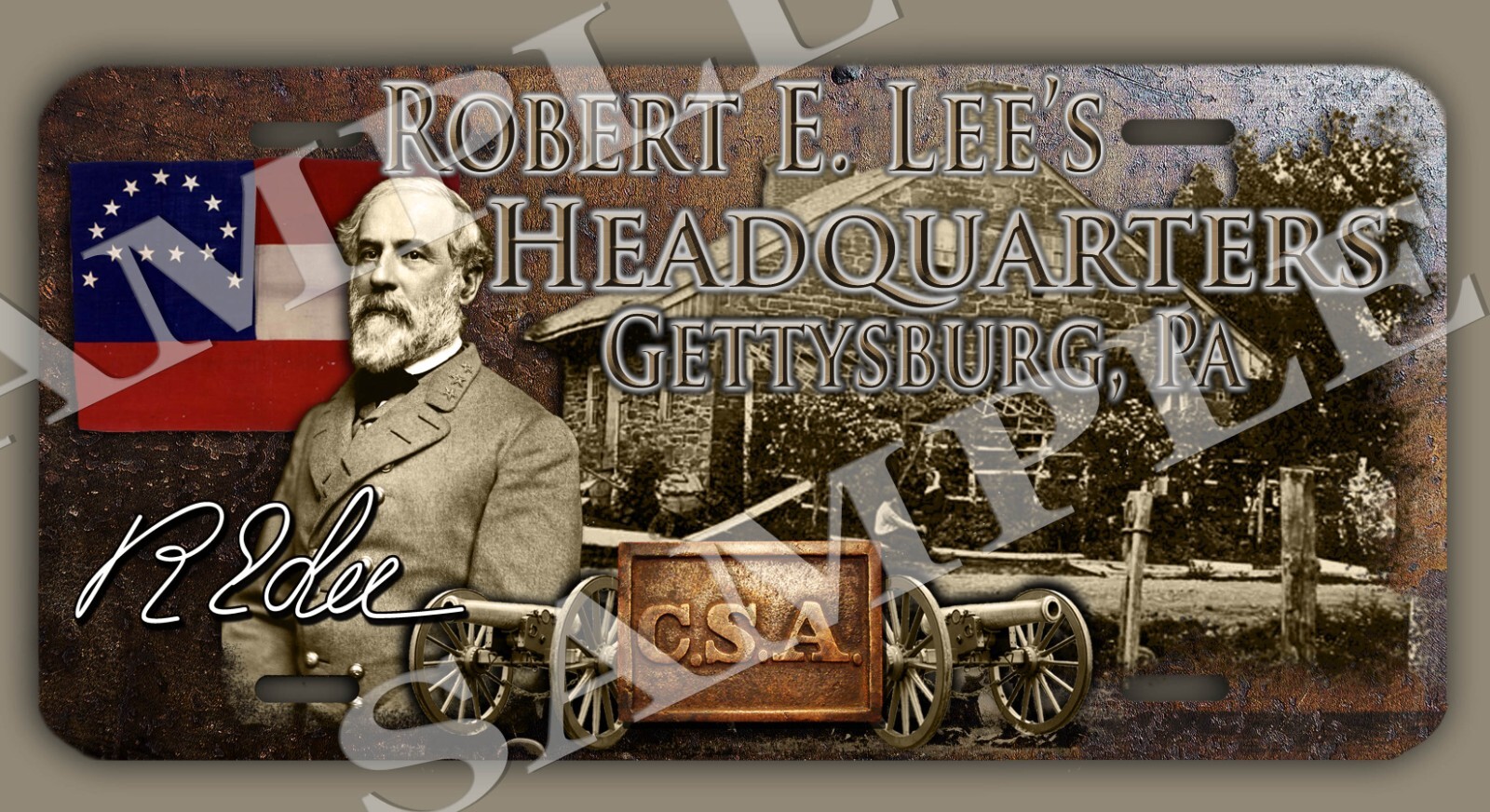 Robert E. Lee's Headquarters Gettysburg, Pa Themed vehicle license ...