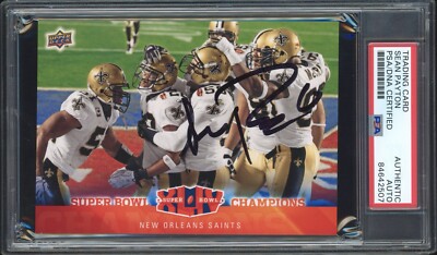 Sean Payton 2010 Autographed Upper Deck Super Bowl XLIV Saints Jumbo ...
