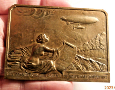 1909 THE FIRST BELGIUM ZEPPELIN PLAQUE PERFECT AND SCARCE C-1865 | eBay