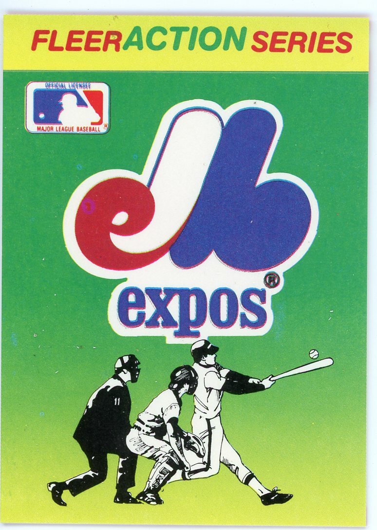 1990 FLEER ACTION SERIES MONTREAL EXPOS STICKER CARD | eBay