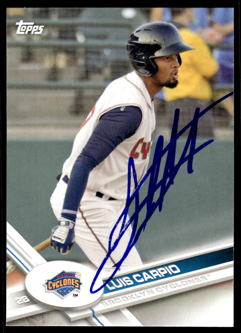 2017 Topps Pro Debut Luis Carpio Auto Brooklyn Cyclones #196 Signed | eBay