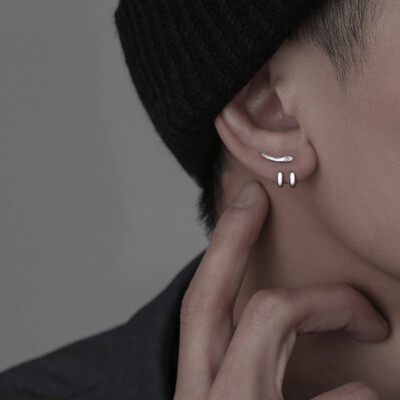 Men Women Fashion Earrings Stainless Steel Hip Hop Punk Style Ear Studs ...