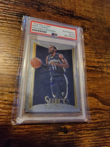 PSA Authentic Mike Conley Signed Panini Select Card Autographed Memphis ...