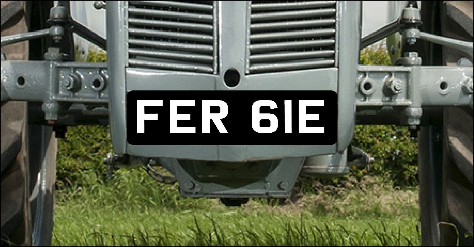 15 x 3 inch Aluminium PLATE Classic Black Car Tractor number plates not ...