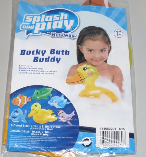 Splash and Play Inflatable Bath Buddy Bathtub Toy Ages 1+ Duck NEW ...