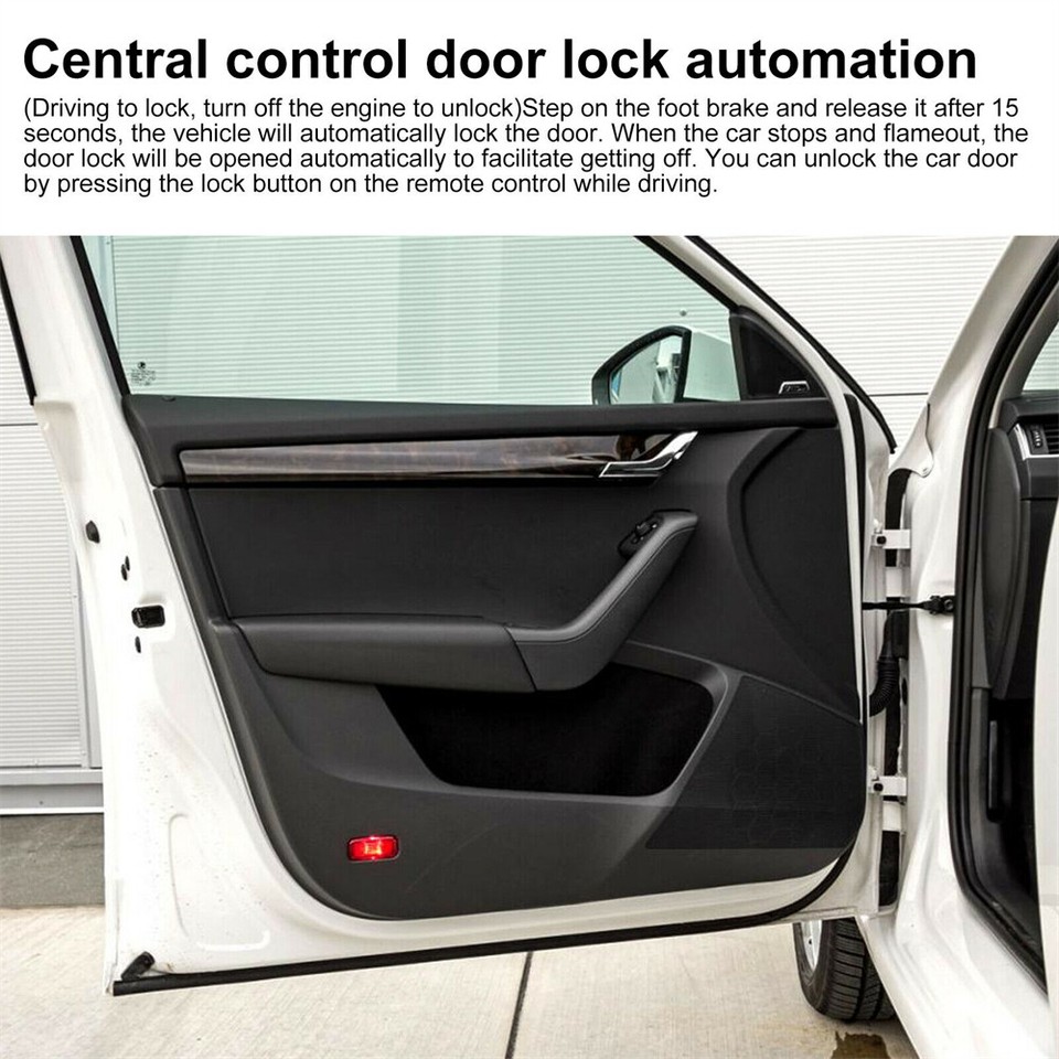 Car Keyless Entry Engine Start Alarm System Kit Push Button Remote ...