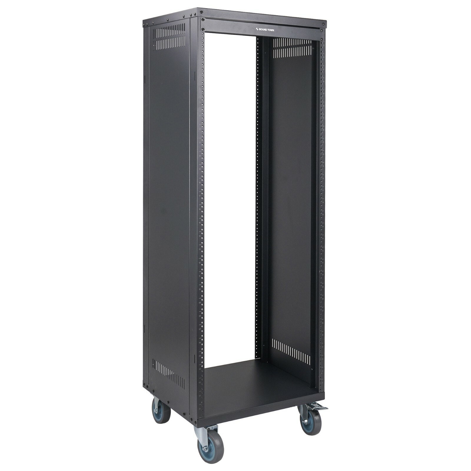 Sound Town 30U Universal Steel Rack, w/ 3" Locking Casters (STRK-M30U ...