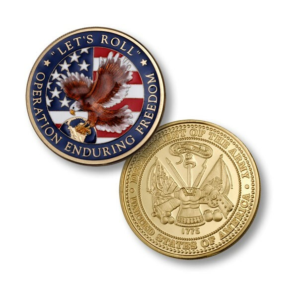ARMY OEF OPERATION ENDURING FREEDOM LET'S ROLL CHALLENGE COIN | eBay