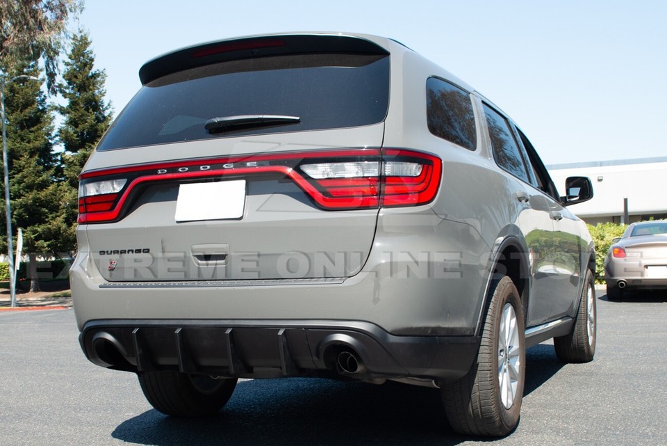 For 14-Up Dodge Durango | Performance Matte Black Rear Bumper Dual Tips ...