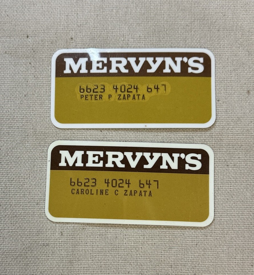 11 Vintage CREDIT CARDS Expired Mervyns JCPenney Montgomery Ward AARP ...