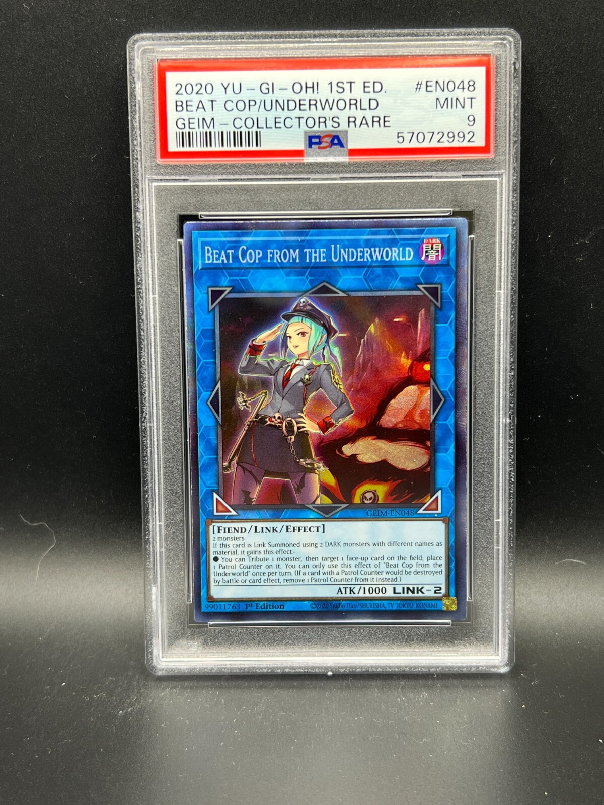 Yugioh PSA 9 MINT Beat Cop from the Underworld GEIM-EN048 Collector's 1st S#2992 | eBay