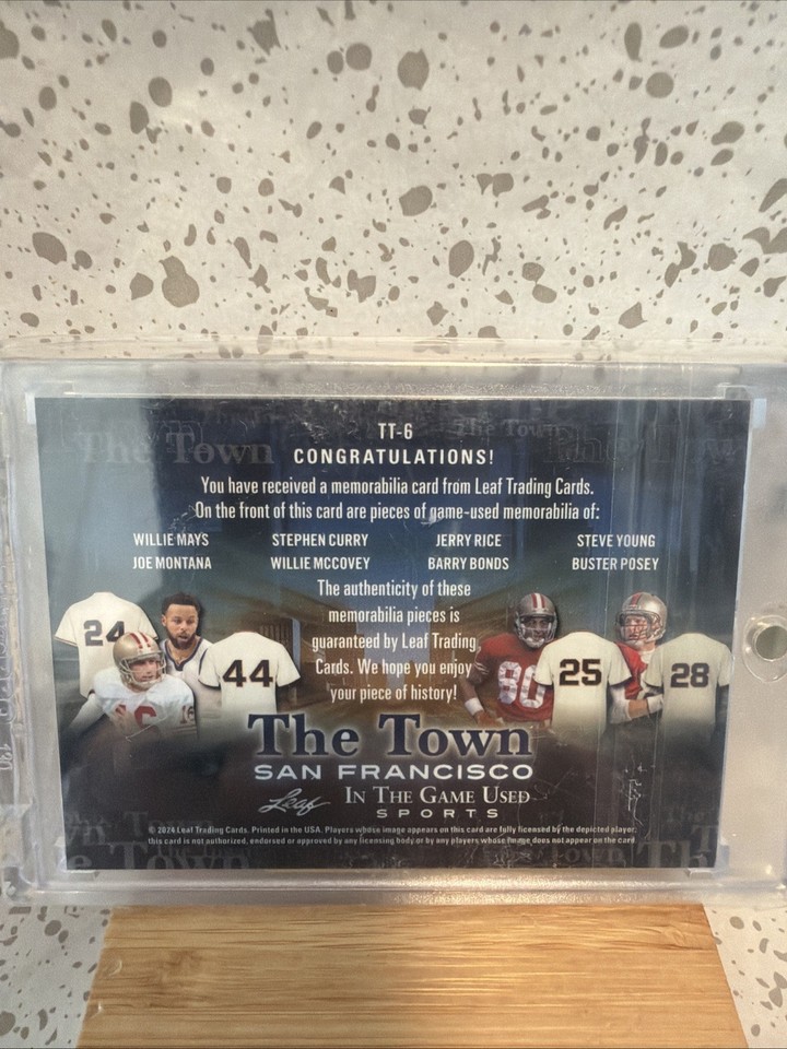 🔥💣Steph Curry 2024 Leaf In The Game Used The Town San Francisco- Game ...