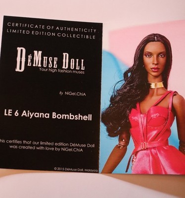 RARE DeMuse 16" female fashion doll "Aiyana" by Nigel Chia LE 6 dolls ...