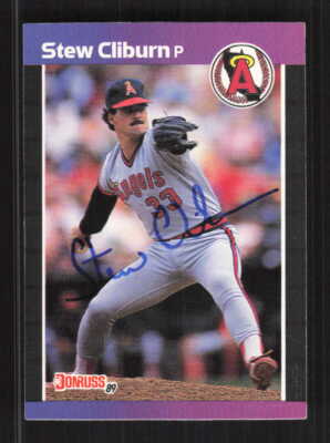 Stew Cliburn 1989 Donruss Auto California Angels #462a | eBay