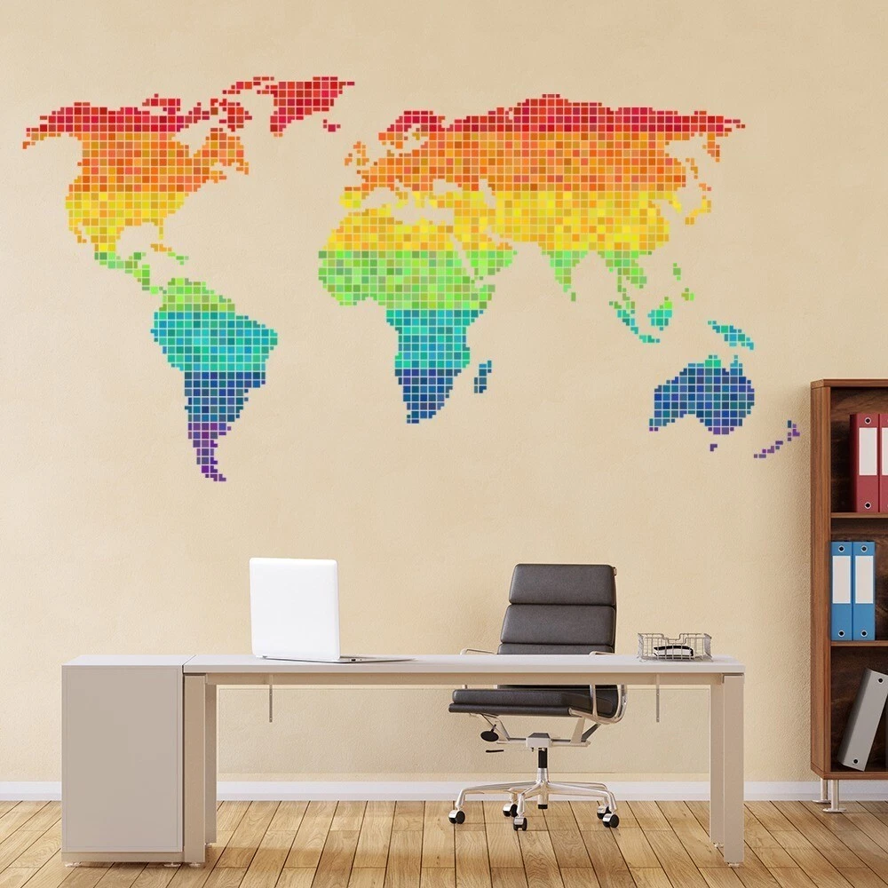 Pixelated World Map