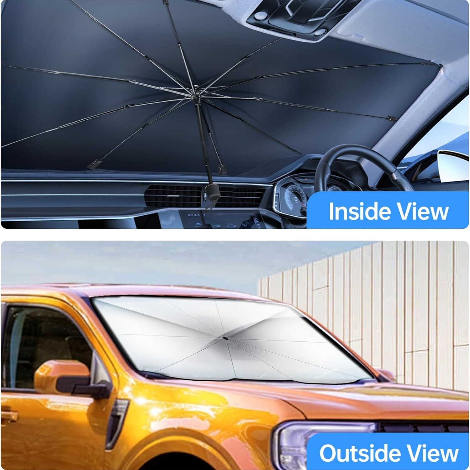 New Car Sun Shade Windshield Front Window Cover Visor UV Umbrella ...