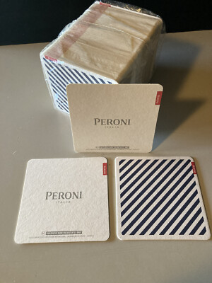 NEW 100 Peroni Italy Beer Coasters Bar Glass Mat Coaster Lift Sealed ...