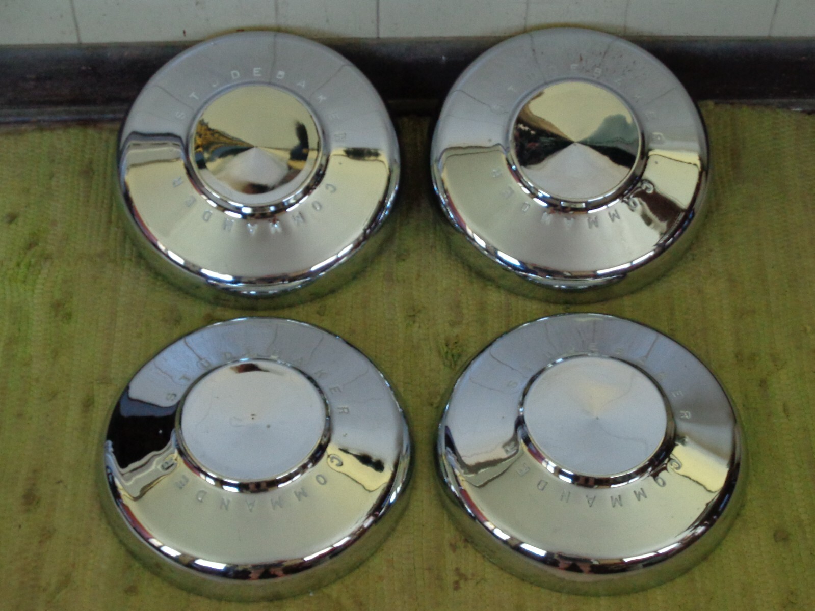 NOS 1942 Studebaker COMMANDER Dog Dish HUB CAPS Set of 4 Hubcaps 42 | eBay