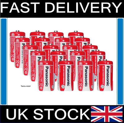 16 x Panasonic C Cell R14 Battery Heavy Duty Universal Batteries 1.5 ...