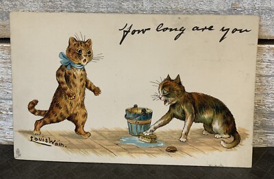 ORIGINAL LOUIS WAIN SIGNED CAT POSTCARD - Tucks How Long Are You.no ...