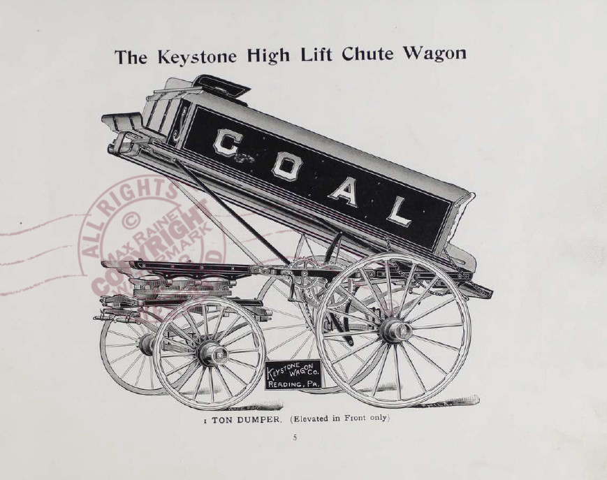 Keystone Wagon Co 1899 Coal Dumping Express Platform Spring Carts ...