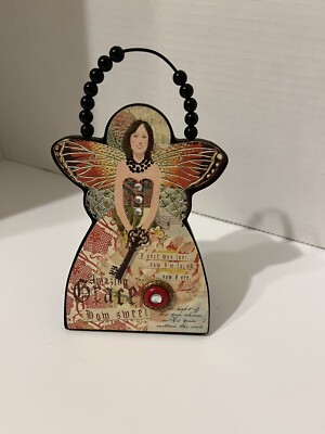 Amazing Grace decorative beaded angel stand/wall hanger | eBay