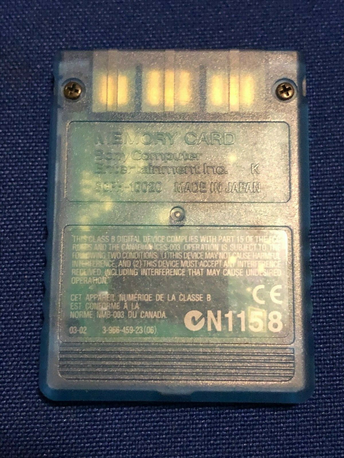 Official Sony Playstation 2 Blue Memory Card 8MB Magic Gate (Preowned ...