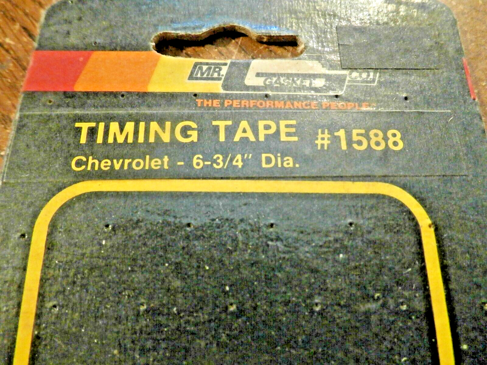 Chevrolet Chevy NOS NEW Mr Gasket 1588 6 3/4 Timing Tape for 6 3/4 INCH ...