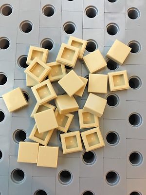 Lego 1x1 Tan Square Flat Tiles Smooth Finish Buildings Roof Floor Lot ...