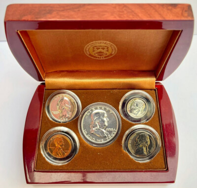 1951 PROOF SET IN OFFICIAL U.S. MINT DISPLAY SILVER UNCIRCULATED ...