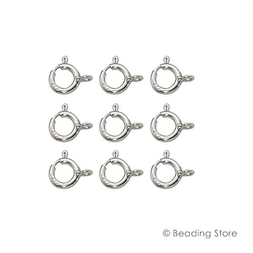 Various Sizes 925 Sterling Silver Spring Bolt Trigger Clasps Open or ...