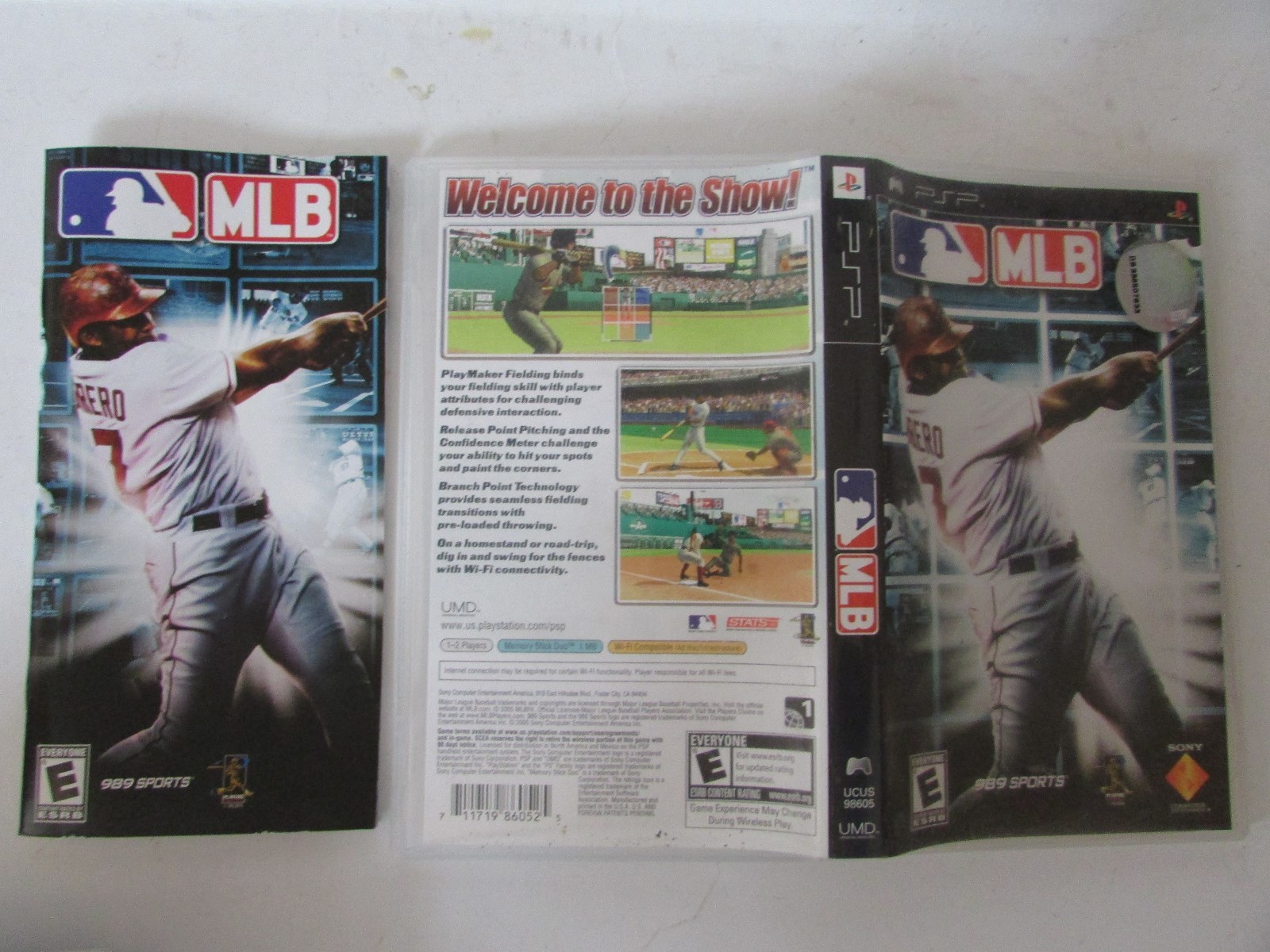 PSP PLAYSTATION MLB 989 SPORTS BASEBALL GAME BOX AND MANUAL ONLY NO ...