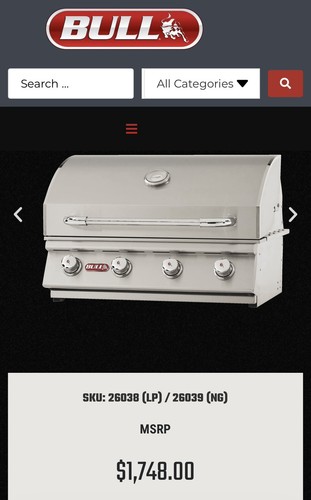 Bull Outlaw 30-Inch 4-Burner Built-In Natural Gas Grill SKU. 26038(NG ...