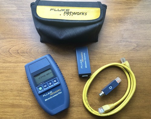 ** FLUKE NETWORKS Microscanner Pro (Case, WireMap Adapter + Extras ...