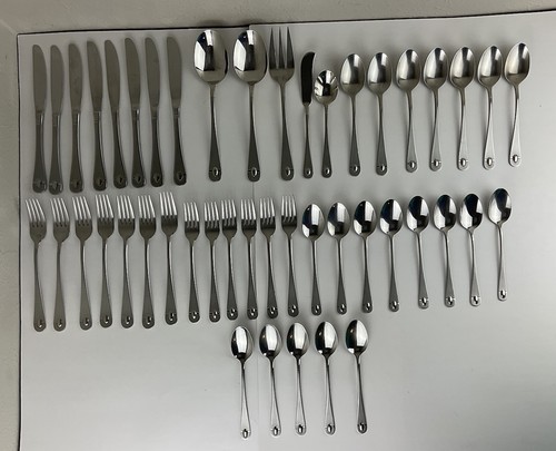 Oneida Satin Jupiter 18/10 Stainless Silverware Set Of 46 Silverware | eBay