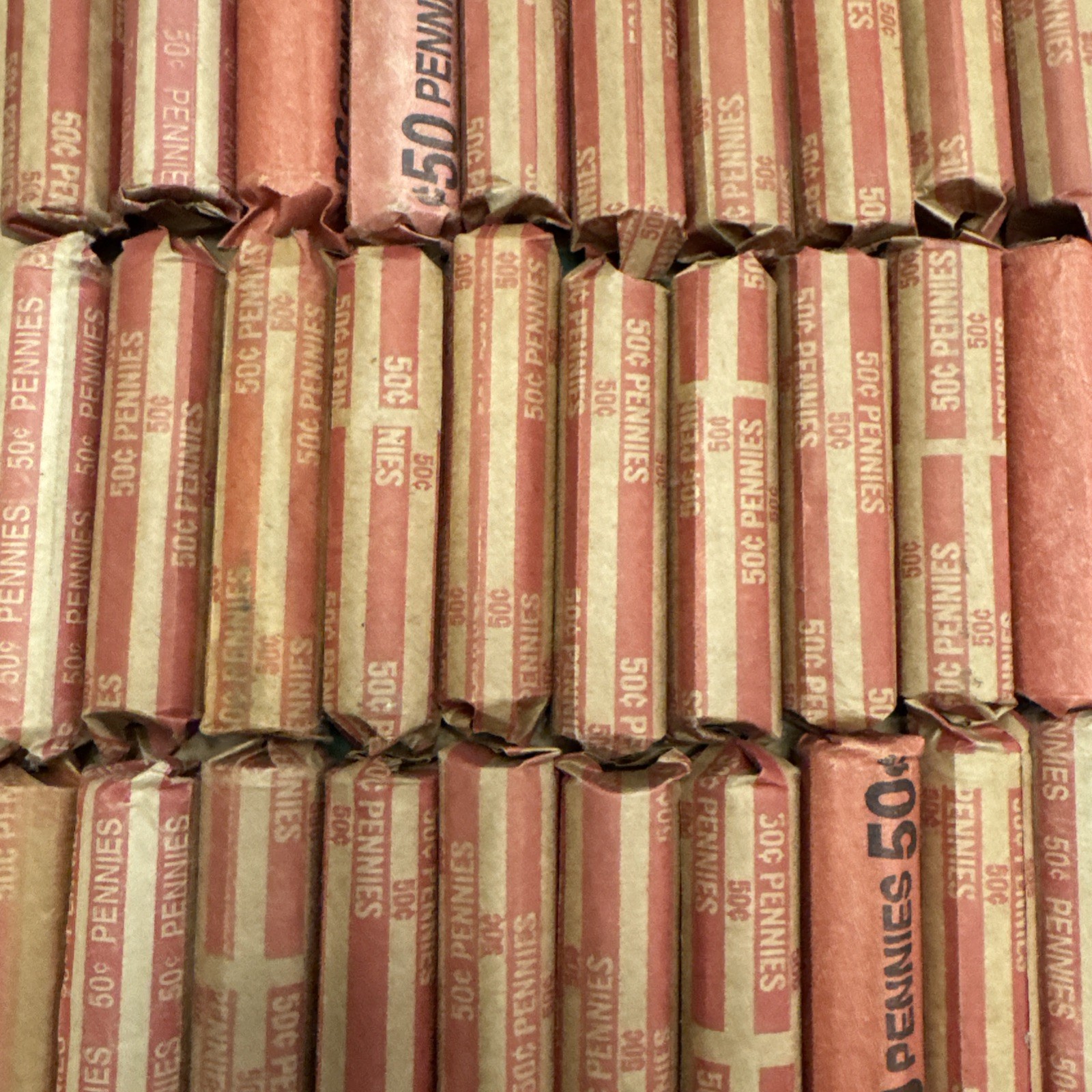 Penny Roll UNSEARCHED Lot Of 5 Sealed Penny Rolls! Free Shipping ...