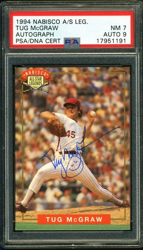 1994 Nabisco Tug McGraw PSA 7 - Auto Grade PSA 9 PSA/DNA certified ...