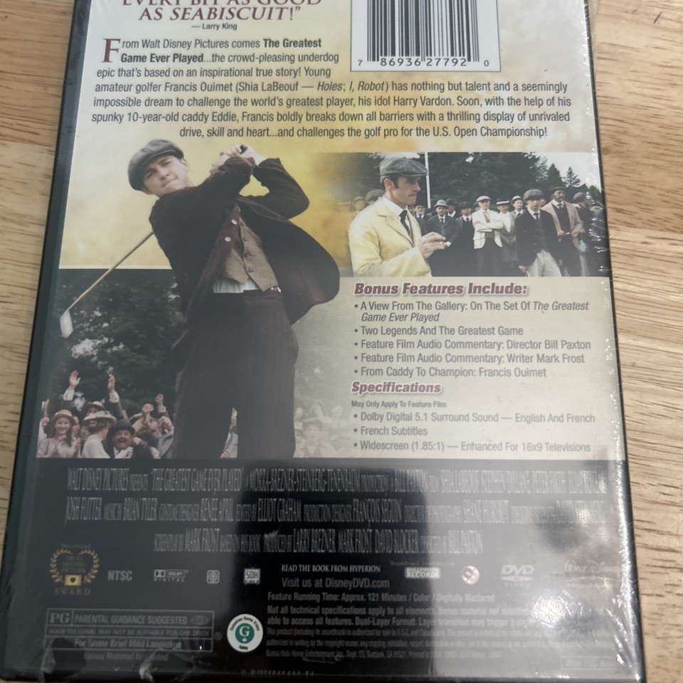 The Greatest Game Ever Played (DVD, Disney, 2005) - NEW Authentic US ...