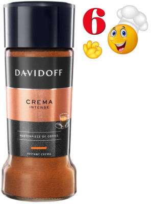 6 PACK - DAVIDOFF CREMA INTENSE Smooth & Rounded 100gr Instant Coffee ...