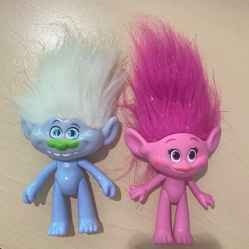 2015 Hasbro Dreamworks 8” trolls Poppy Diamond Blue Sparkle Glitter Guy ...