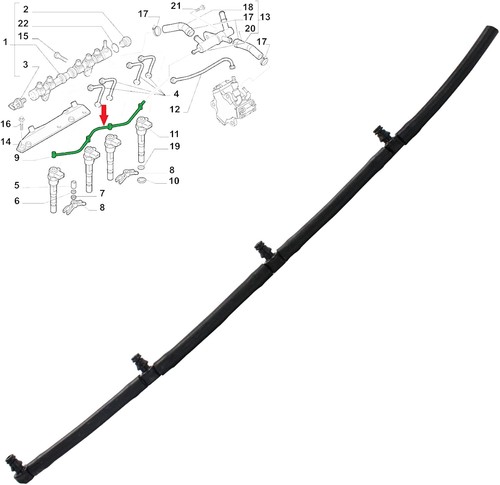 Tuyau de Carburant Retour Injecteur Pour Lancia Ypsilon Musa Opel Combo ...