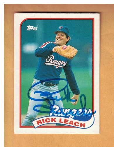 Rick Leach AUTOGRAPHED 1989 TOPPS TRADED BASEBALL CARD SIGNED TEXAS ...