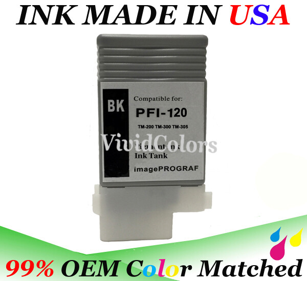 VC PFI-120 PFI120 Ink For Canon ImagePROGRAF TM200 TM300 TM305 GP-200 ...