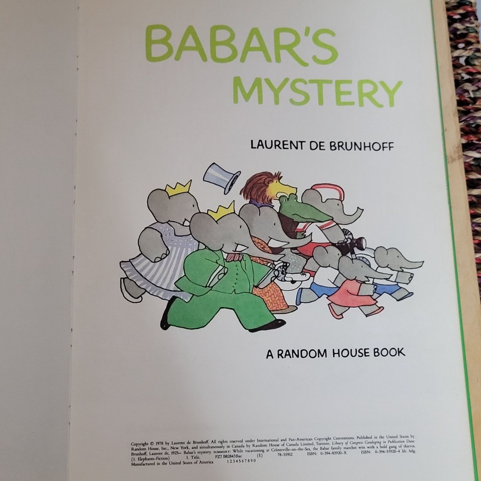 Vintage Babar Hardback Books Set of 2 Jean and Laurent De Brunhoff 1962 ...