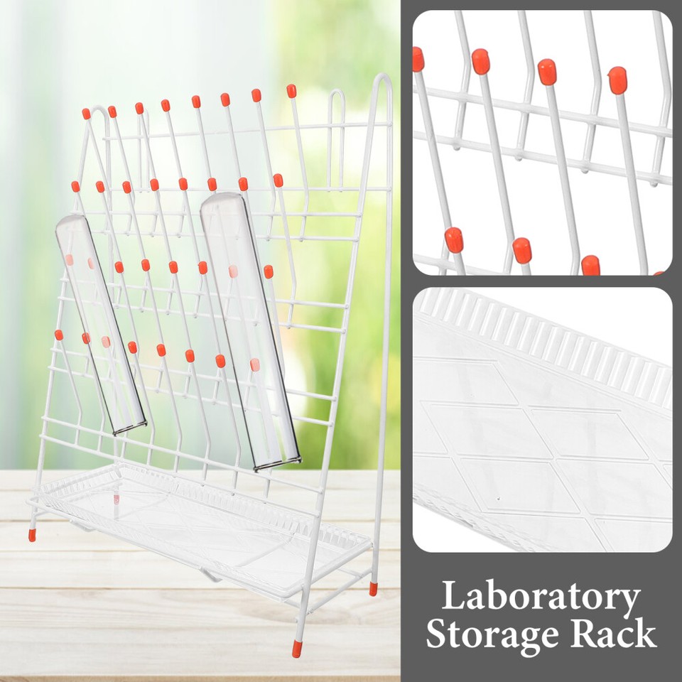 Laboratory Beaker Drying Holder 32-peg Lab Glassware Rack Wire ...