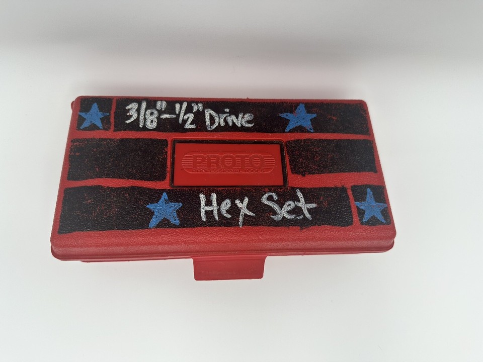 Proto Tools SAE, 3/8” & 1/2” Drive, 10 pc Hex Bit Socket Set. 1/8 - 5/8 ...