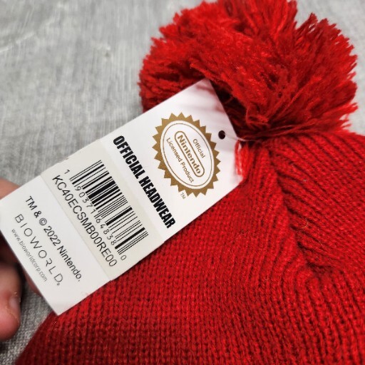 Brand New Nintendo Super Mario Bros. “M" Logo Beanie Knit Hat ~ Red ...