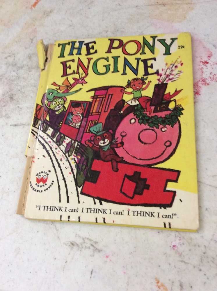Vintage Children Stories wonder Books washable covers The Pony Engine ...