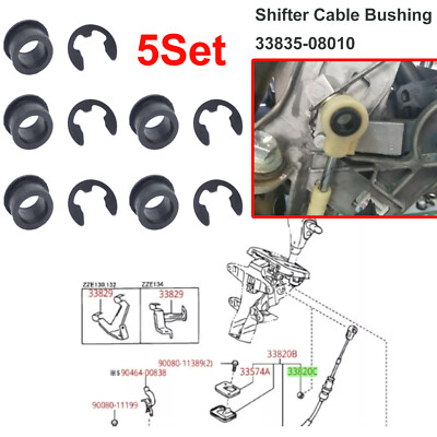 5 set For Toyota Corolla 2003-2008 Shifter Cable Bushing 33835-08010 | eBay