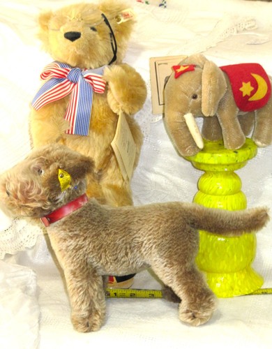 Lot 2 STEIFF, Ltd Ed Teddy's Bear, Terrier Dog + A Merrythought Pimpo ...